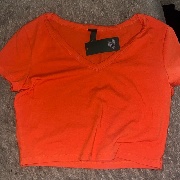 Tops | Orange Crop Top | Poshmark